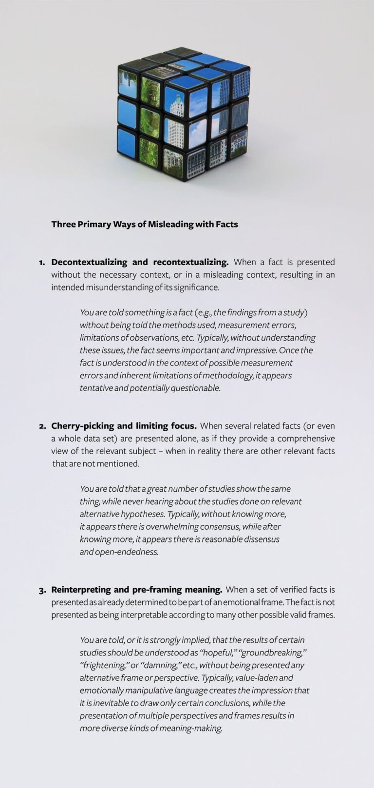 How to Mislead with Facts - RMA